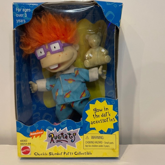 Toys | 1998 Mattel Rugrats Chuckie Slumber Party Collection Glow In The ...